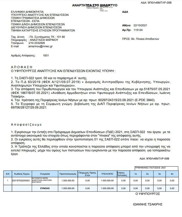 Έτσι απαντά η Δημοτική Αρχή Αρετάκη στην Κατερίνα Μοθωναίου για τα Σφαγεία