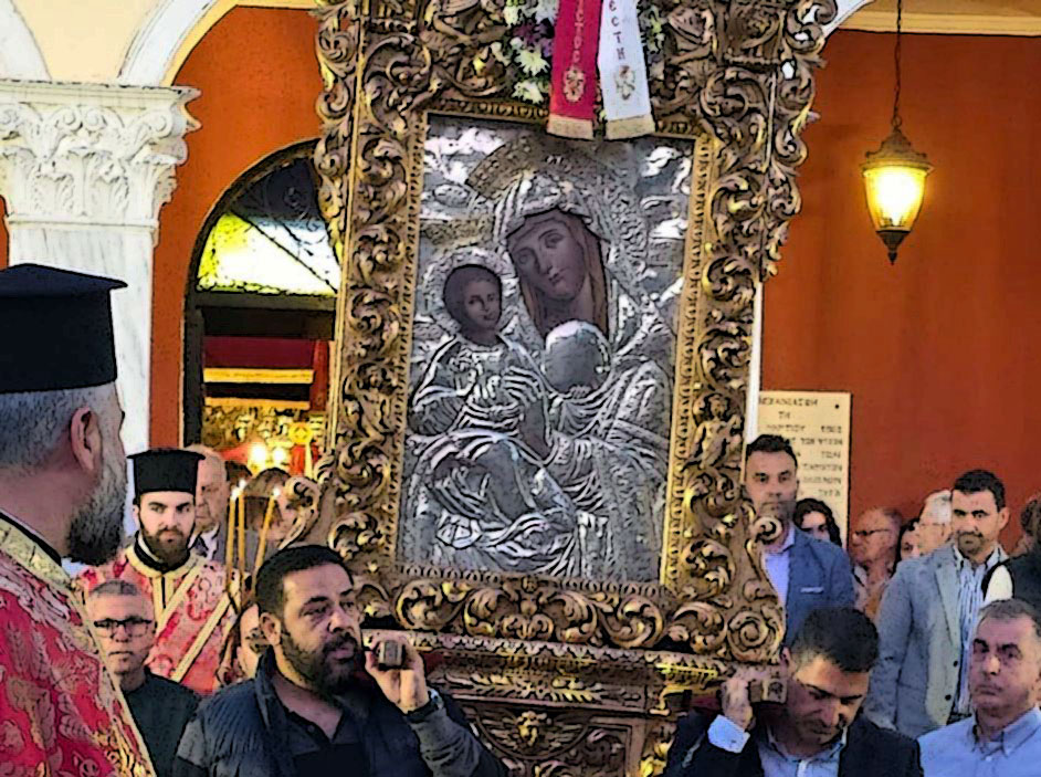 Λιτάνευση της εικόνας της Παναγίας της Λαουρένταινας - Αλλαγή της ...